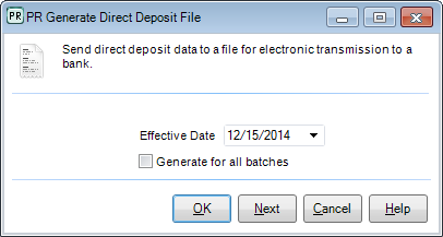 Process Direct Deposits for all Batches and View Totals on the Disbursement Report